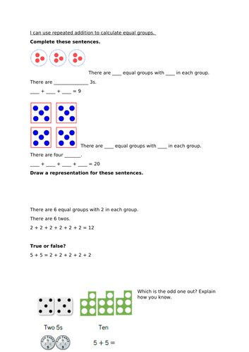 Year 2 Multiplication and Division Pack | Teaching Resources