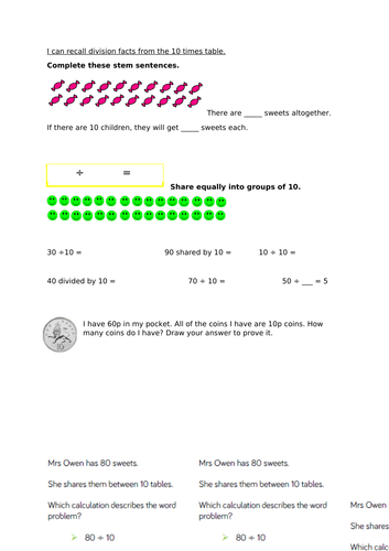 Year 2 Multiplication and Division Pack | Teaching Resources