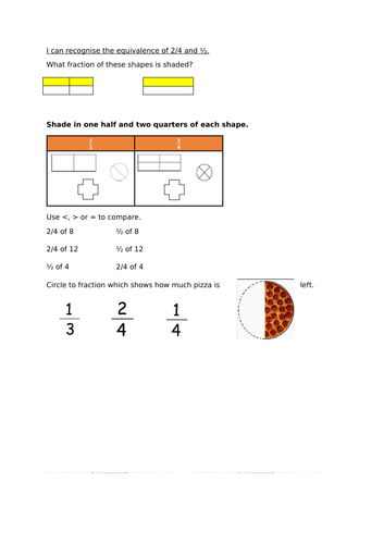 Year 2 Fractions Pack | Teaching Resources