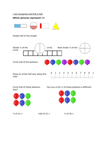 Year 2 Fractions Pack | Teaching Resources