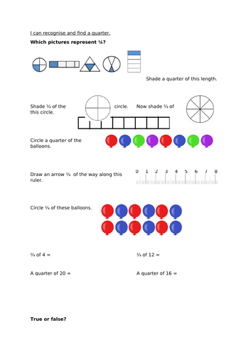 Year 2 Fractions Pack | Teaching Resources