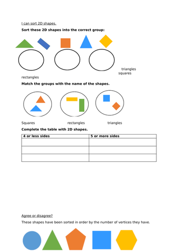 Year 2 Shape Pack | Teaching Resources