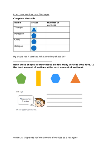 Year 2 Shape Pack | Teaching Resources