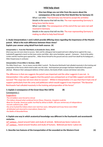 Edexcel GCSE homework questions | Teaching Resources