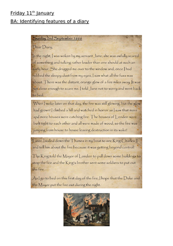Year 2 English Great Fire of London Planning and Resources | Teaching ...