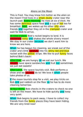 Year 2 Space English Planning and Resources | Teaching Resources