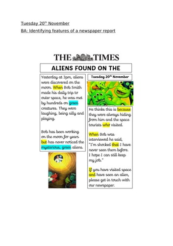 Year 2 Space English Planning and Resources | Teaching Resources