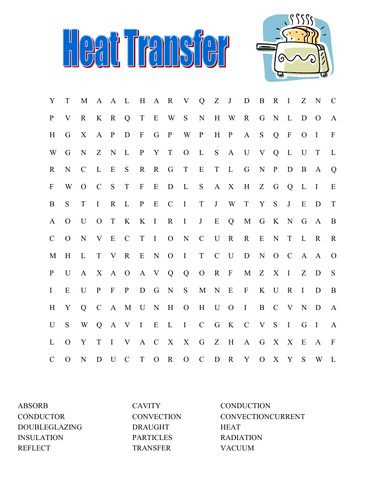 Heat Transfer Wordsearch | Teaching Resources