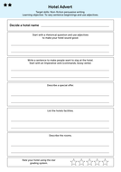 Persuasive Writing UKS2 - Hotel Advert | Teaching Resources