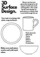 3D Surface design, 4 worksheets, cover, homework. ceramics/pottery ...
