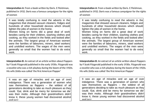 USA 1920-1973 AQA GCSE History 1920s | Teaching Resources