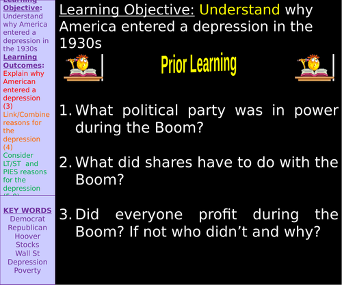 USA 1920-1973 AQA GCSE History 1930s | Teaching Resources