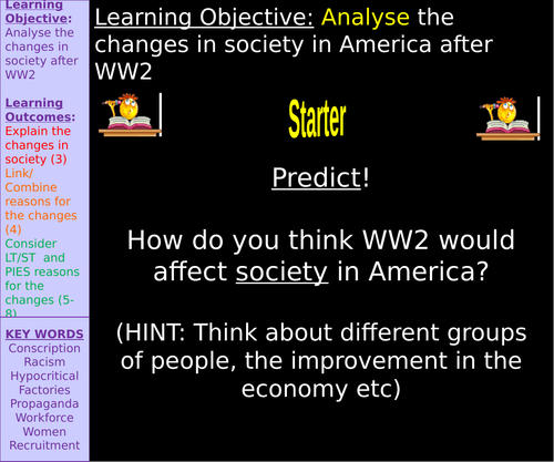 USA 1920-1973 AQA GCSE History 1930s | Teaching Resources