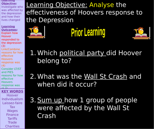 USA 1920-1973 AQA GCSE History 1930s | Teaching Resources