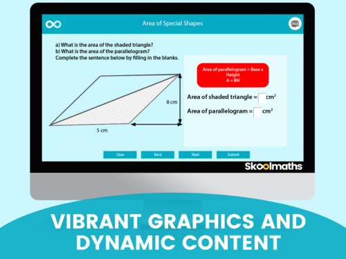 Area of Parallelogram and Triangles Interactive Lesson | Teaching Resources