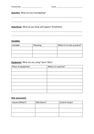 Science practical template | Teaching Resources