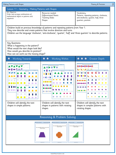 Year 2- Week 3- Geometry: Position & Direction -Differentiated ...