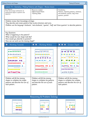 Year 2- Week 3- Geometry: Position & Direction -Differentiated ...