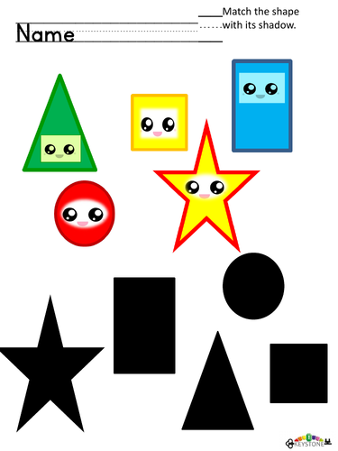 Shape and shadow matchng EYFS 3-5 YEARS | Teaching Resources