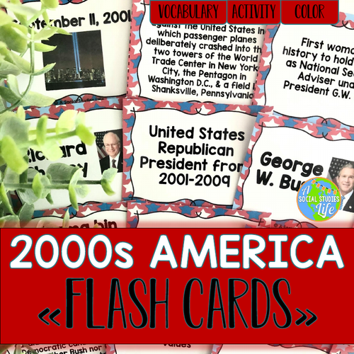 2000s America Flash Cards | Teaching Resources
