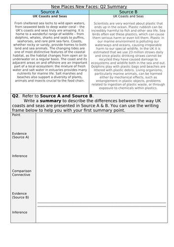 TRAVEL WRITING MINI ENGLISH LANGUAGE PAPER 2 QUESTION 2 WORKSHEETS ...