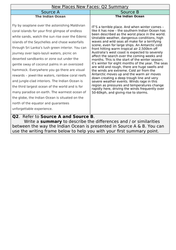 TRAVEL WRITING MINI ENGLISH LANGUAGE PAPER 2 QUESTION 2 WORKSHEETS ...