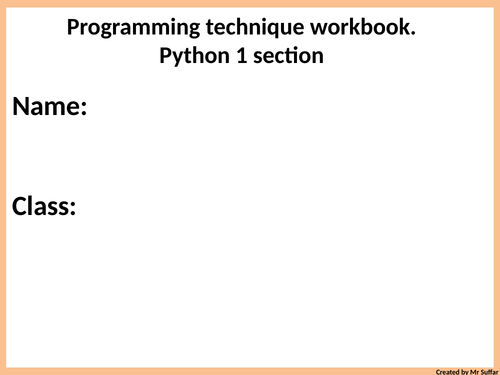 Python basics | Teaching Resources Python basics | Teaching Resources
