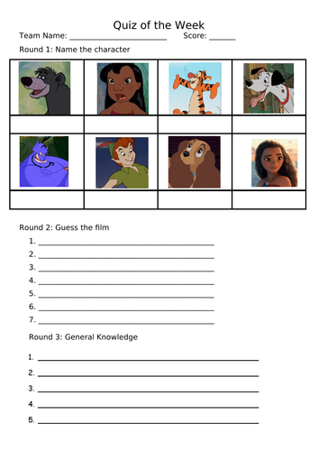 Quiz for kids | Teaching Resources
