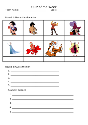 Quiz for kids | Teaching Resources