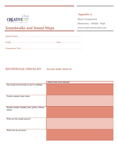 Soundwalks and Sound Map Music Composition and Technology Lesson Plan ...