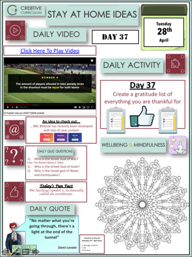 Covid-19 Wellbeing Day 37 - Coronavirus #C-19WellbeingChallenge ...