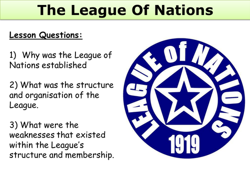 League of Nations - aims - structure - membership - full lesson ...