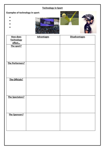 Technology in Sport | Teaching Resources