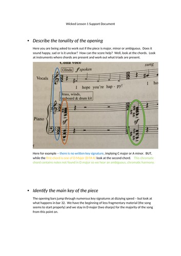 EDEXCEL GCSE Music - Wicked Scheme of Work - distance learning ...