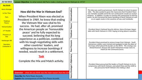 The Paris Peace Accords, 1973 | Teaching Resources