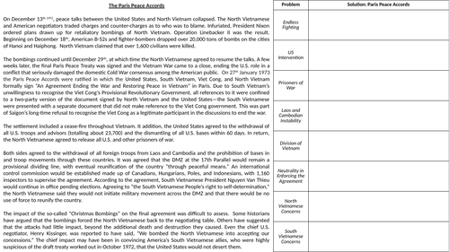 The Paris Peace Accords, 1973 | Teaching Resources
