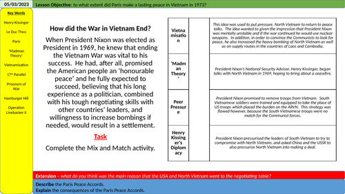 The Paris Peace Accords, 1973 | Teaching Resources