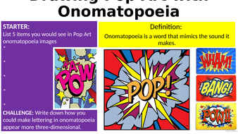 Drawing Pop Art with Onomatopoeia | Teaching Resources