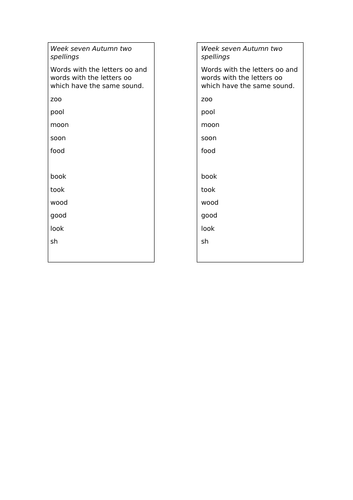 Spelling pack for year 1 | Teaching Resources