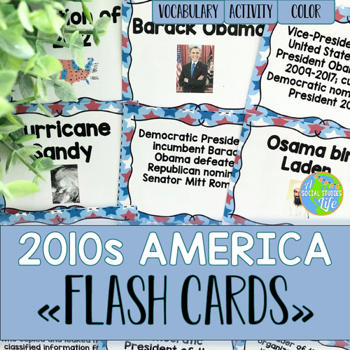 2010s America Flash Cards | Teaching Resources