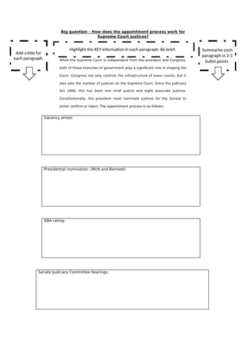 Edexcel Politics - Supreme Court | Teaching Resources