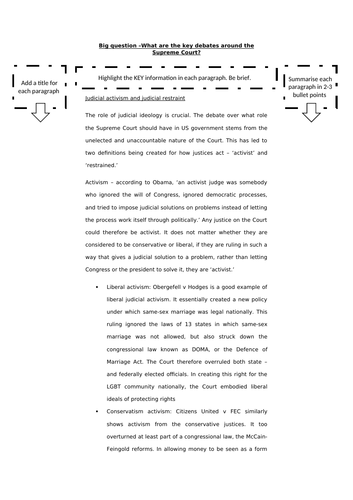 Edexcel Politics - Supreme Court | Teaching Resources