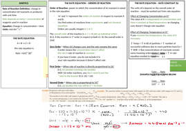 AQA A-LEVEL CHEMISTRY - Kinetics Revision | Teaching Resources