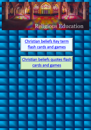 FREE ONLINE Christianity RE GCSE flash cards and games | Teaching Resources