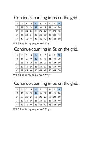 Maths Planning - White Rose - Place Value to 50 - Counting in 5s ...