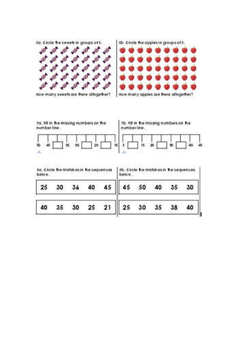 Maths Planning - White Rose - Place Value to 50 - Counting in 5s ...
