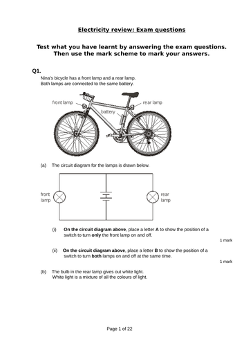 KS3 Electricity -can be remote learning | Teaching Resources
