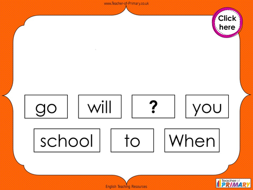 Question Marks - Year 1 | Teaching Resources