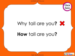 Question Marks - Year 1 | Teaching Resources