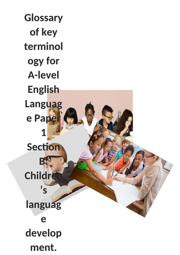 Glossary of key terminology for child language development | Teaching ...